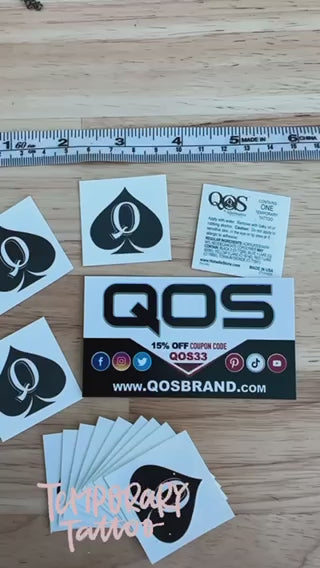QOS Queen of Spades 3D Temporary Tattoos