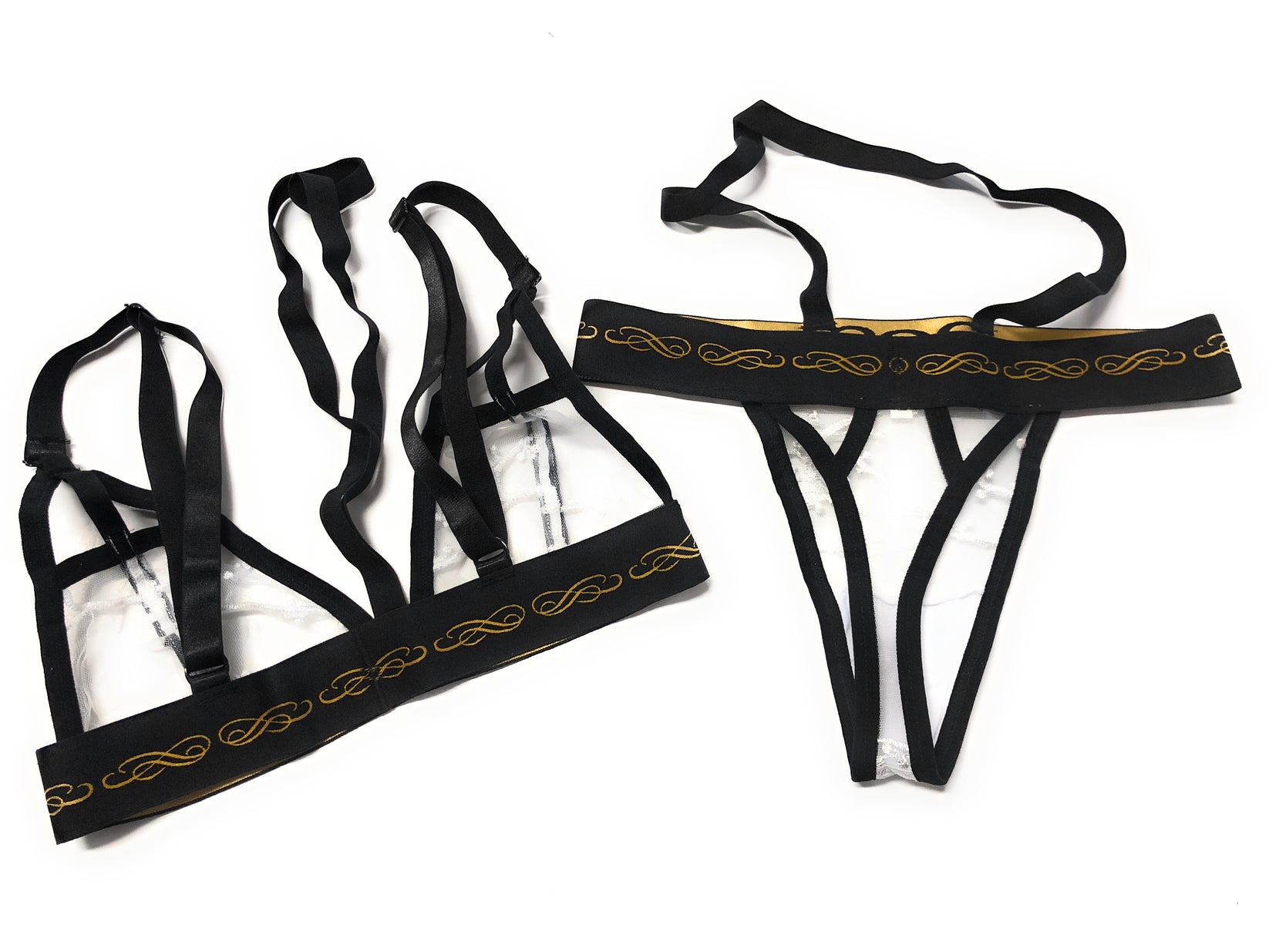 QOS Queen Of Spades Lingerie Set - White