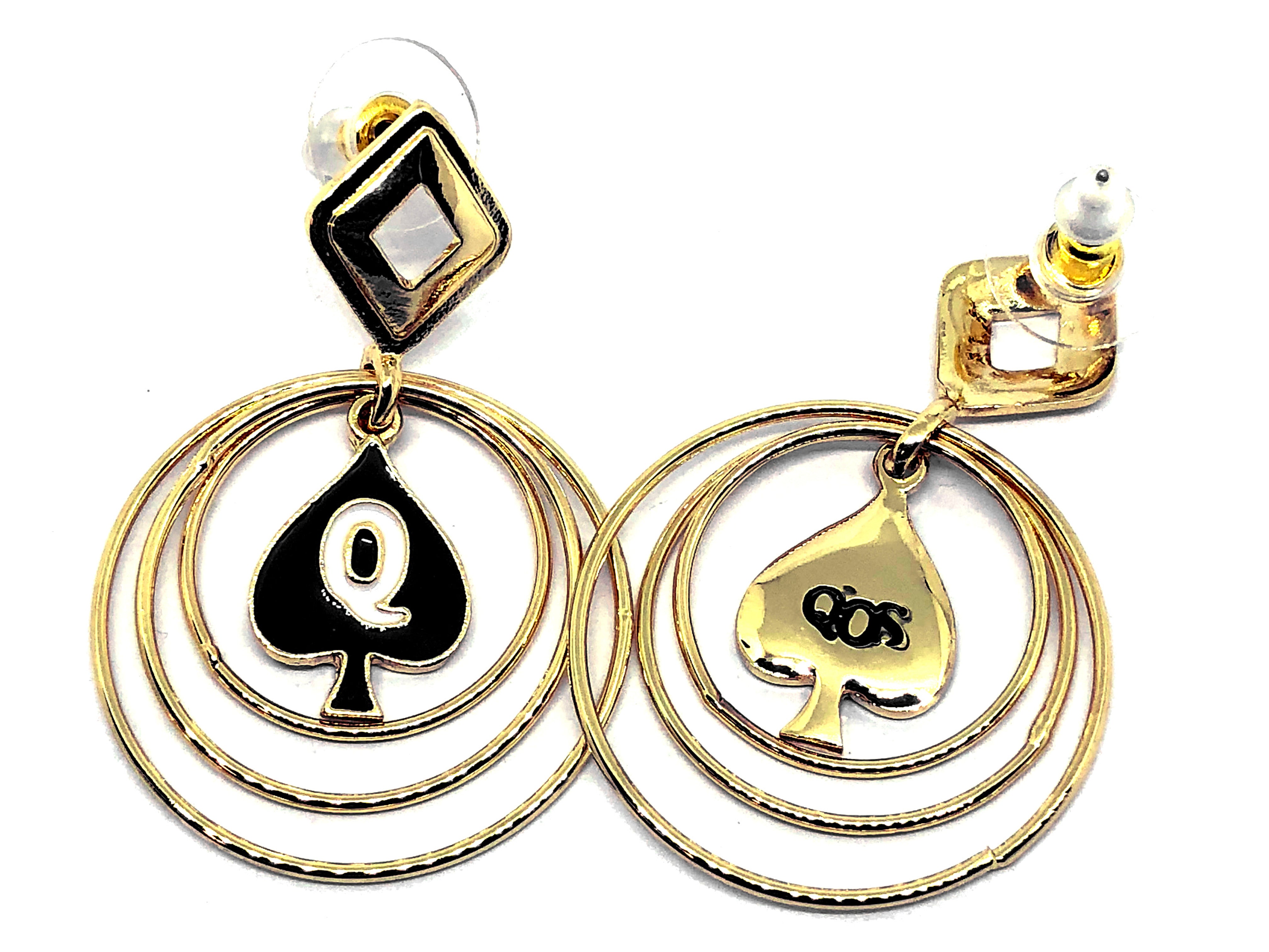 Queen Of Spades - Branded Multi Hoop Earrings - Gold – QOS