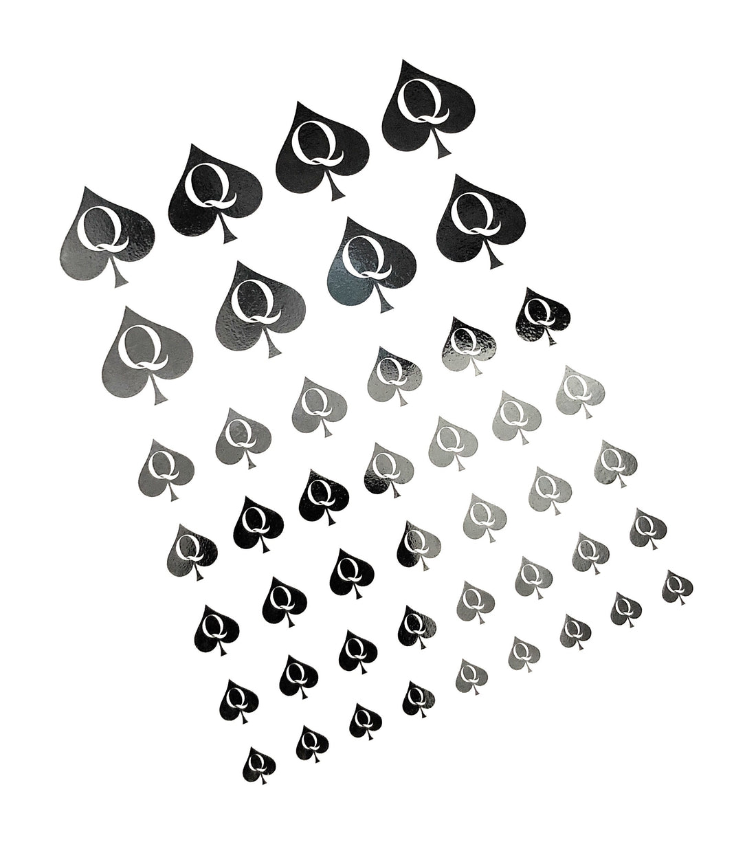 QOS SLIM - 45pcs Queen Of Spades 3D Nail Sticker Set