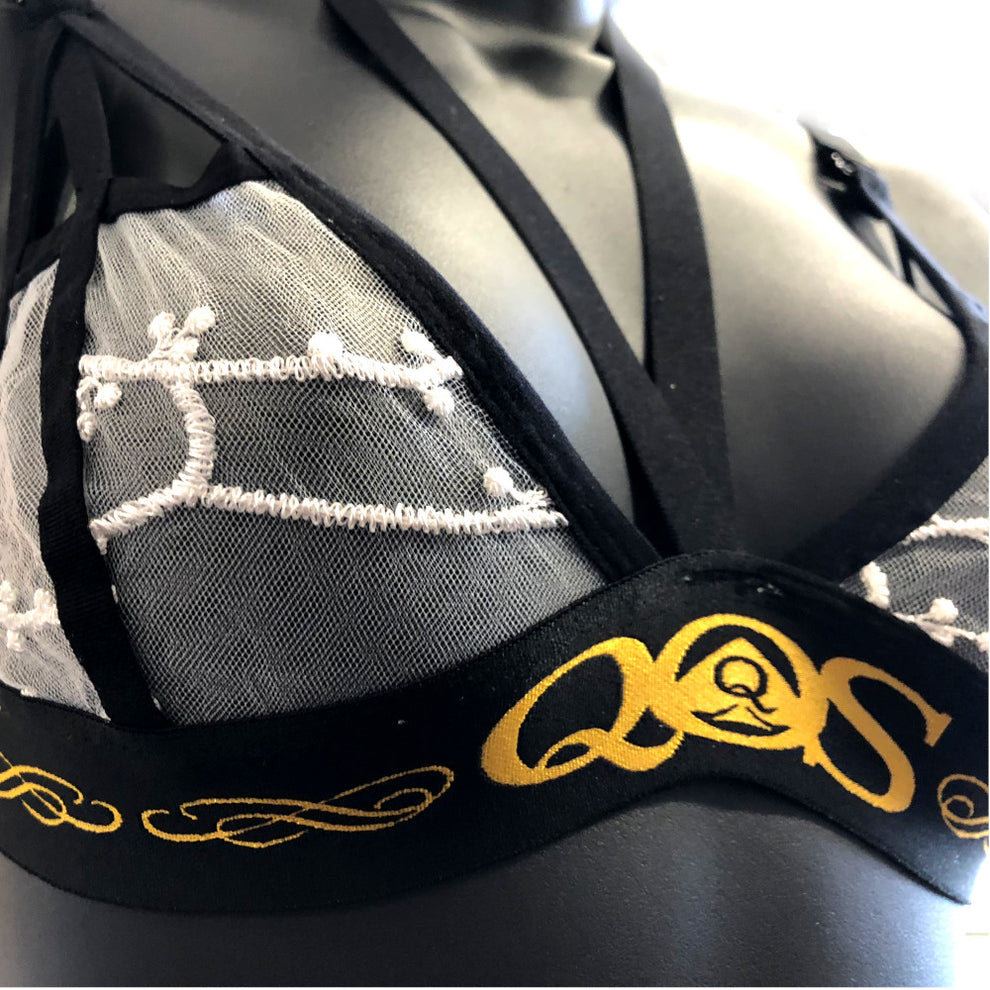 QOS Queen Of Spades Lingerie Set - White